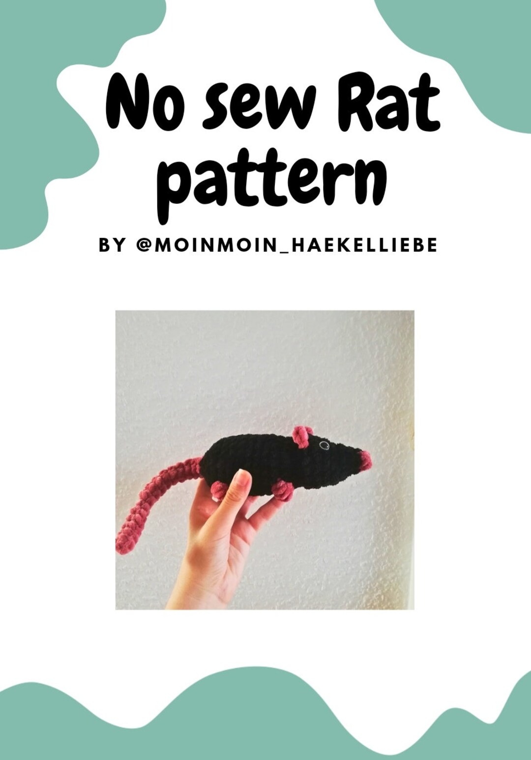No Sew Crochet Rat Pattern (PDF) - Etsy