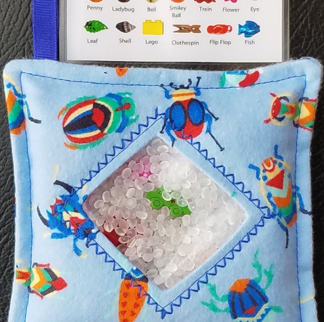 I Spy Bag - SEWN Word List and Detachable PICTURE LIST - Crawling Bugs ...