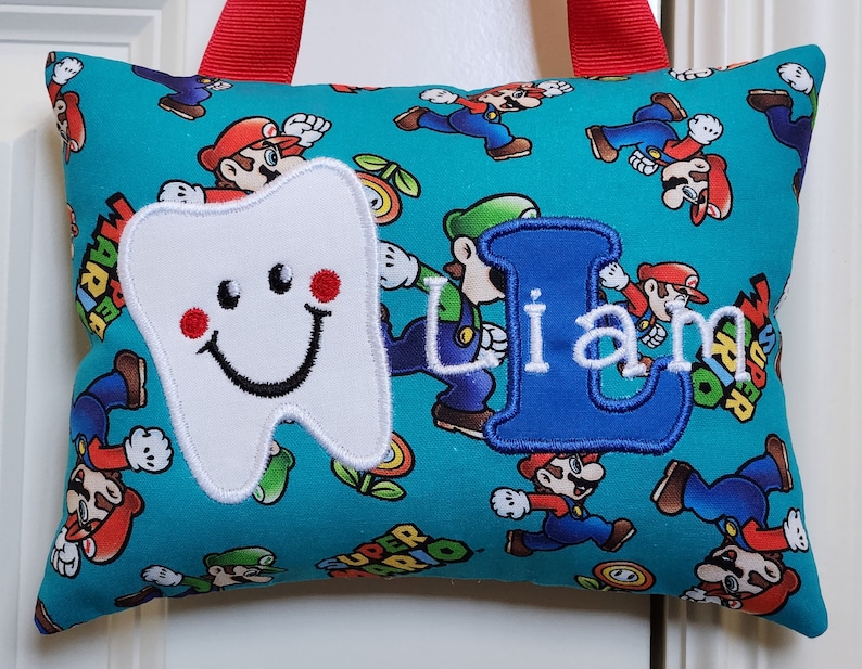 Tooth Fairy Pillow Super Mario Personalized Custom Made - Etsy