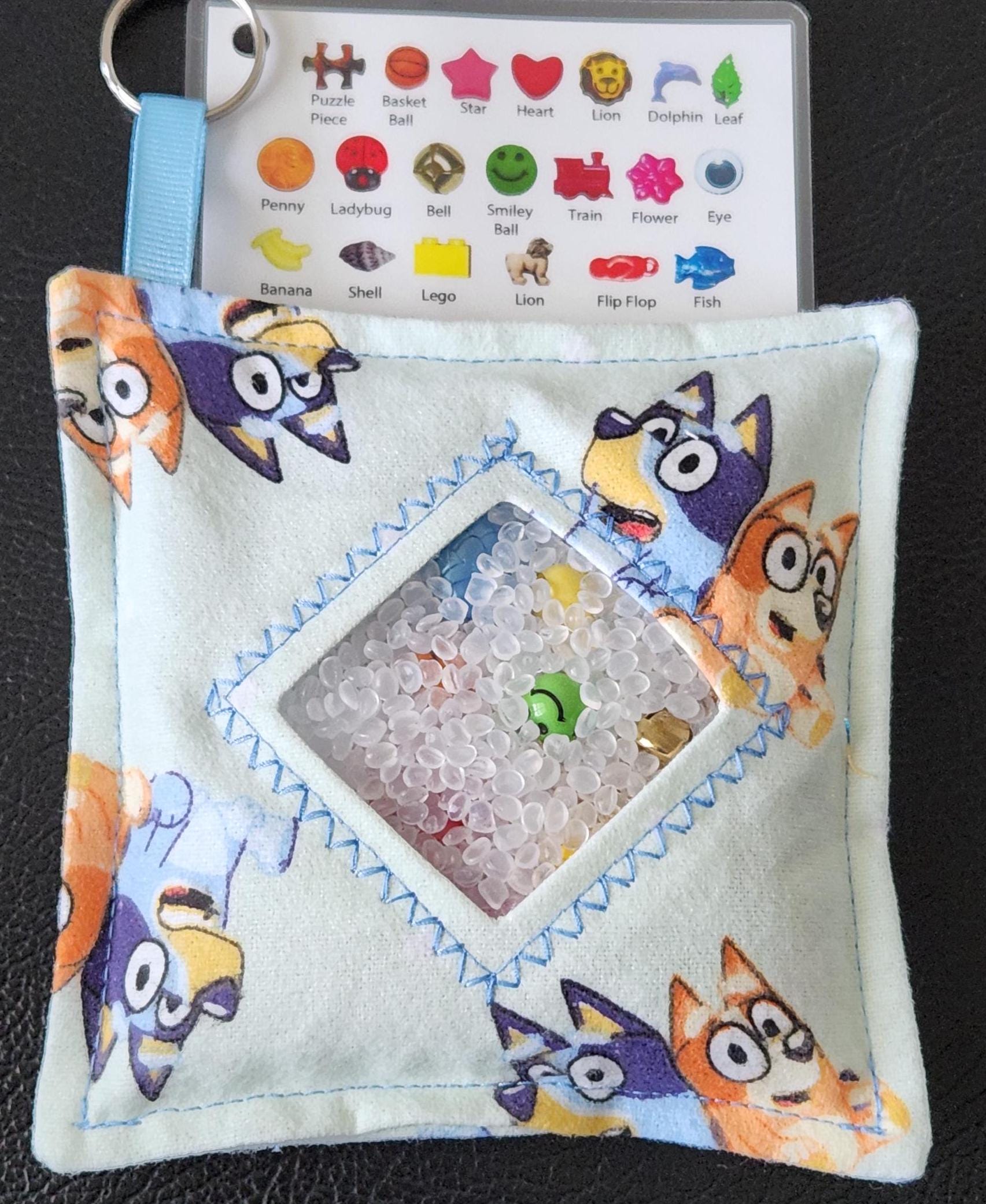 Picture List I Spy Bag - Bluey - SEWN Word List and Detachable PICTURE ...