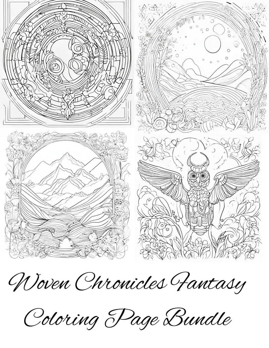 33 Fantasy Themed Coloring Pages for Stress Relief - Etsy
