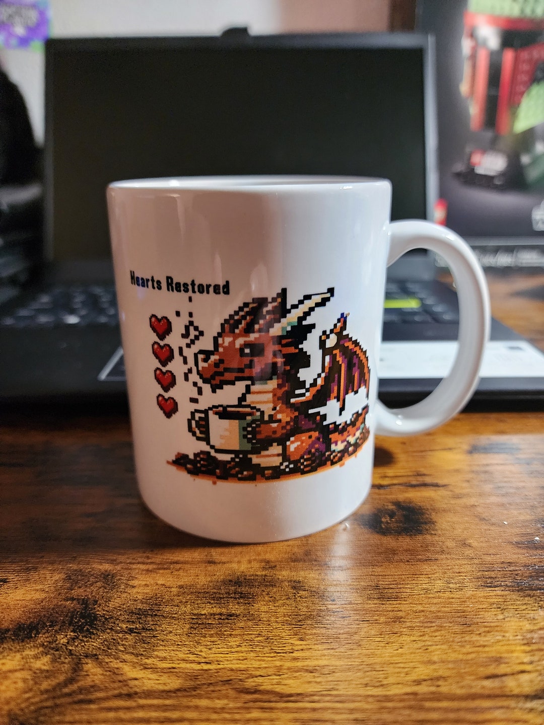 Ceramic Mug 11 Oz Pixel Art Dragon Gamer Mug - Etsy