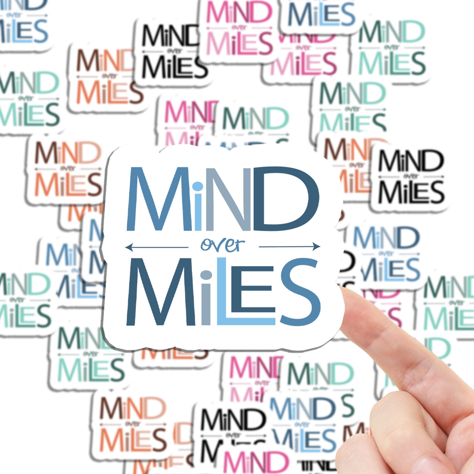 Mind Over Miles Running Sticker 12 Marathonlaptop Sticker, Water Bottle ...