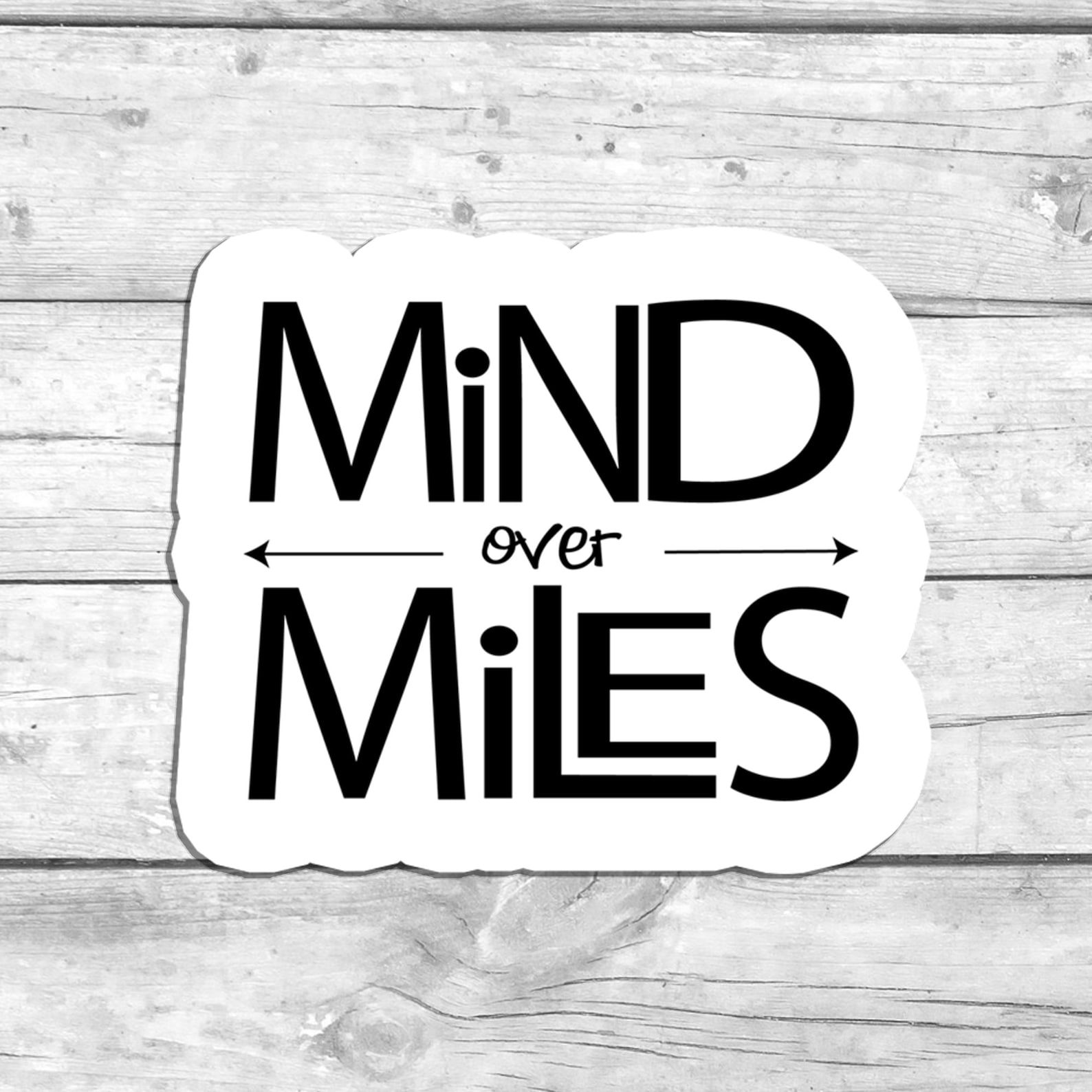 Mind Over Miles Running Sticker 12 Marathonlaptop Sticker, Water Bottle ...