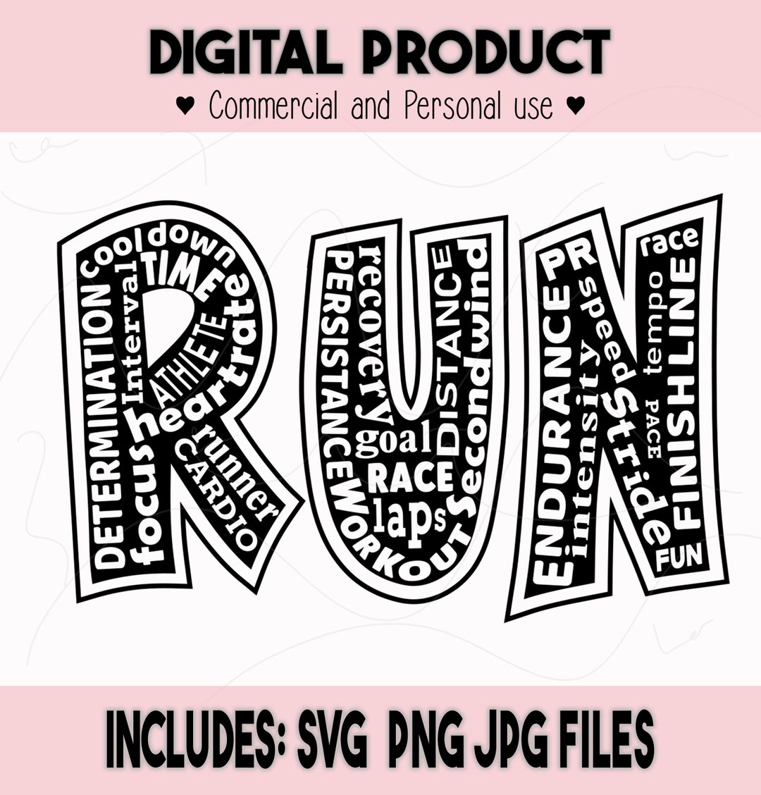 Running Svg Typography Design Motivational Runner Quotes Inspiration ...