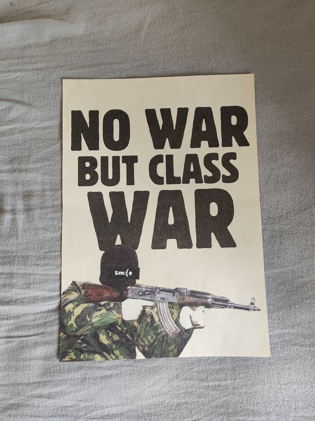 No War but Class War A3 Poster 100% Recycled Paper - Etsy