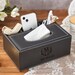Personalized Leather Remote Caddy,custom Leather Tissue Box,remote ...
