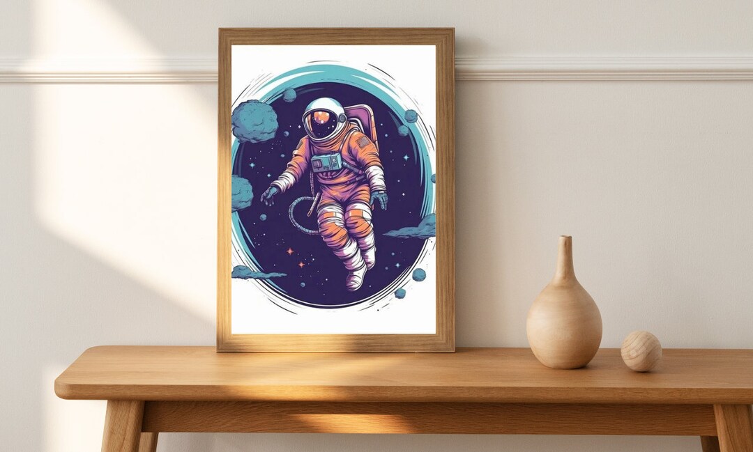 Spaceman Wall Art Frame - Etsy