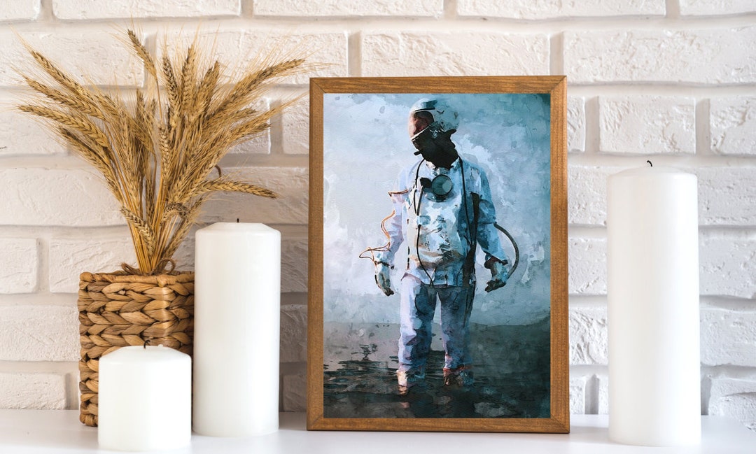 Astronaut Spaceman Wall Art Frame - Etsy