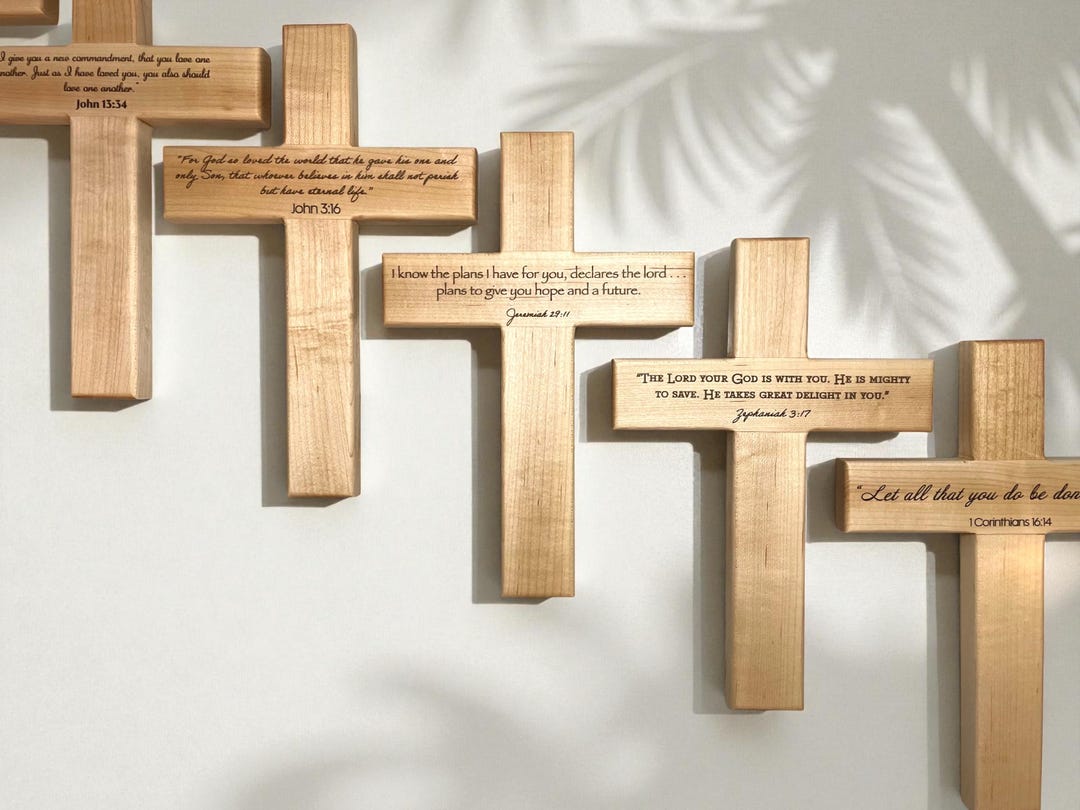 Custom Wall Crosses | Engraved Bible Verse - Etsy
