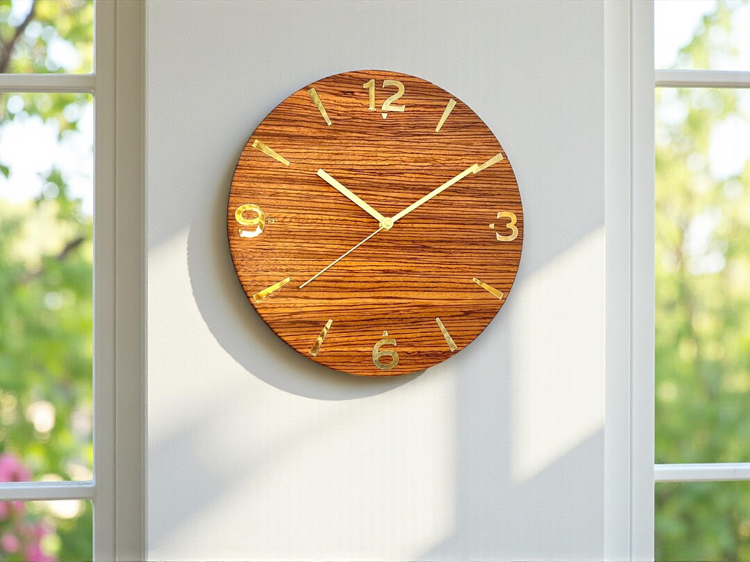 Zebrawood Clock - Handmade - Etsy