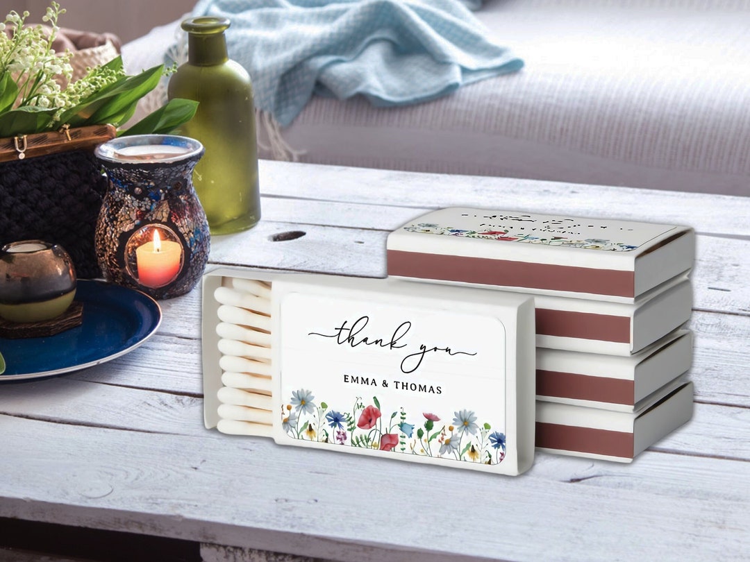 Custom Wedding Favor Matchboxes Personalized Bridal Shower Favor ...