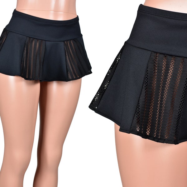 Sexy Black Spandex Micro Mini Skirt Etsy