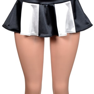 Black and White Stretch Satin Micro Mini Skirt XS S M L Xl 2xl 3xl Plus ...