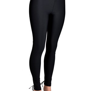 Back Lace-up Leggings XS S M L XL 2xl 3xl Plus Black Athletic Nylon ...