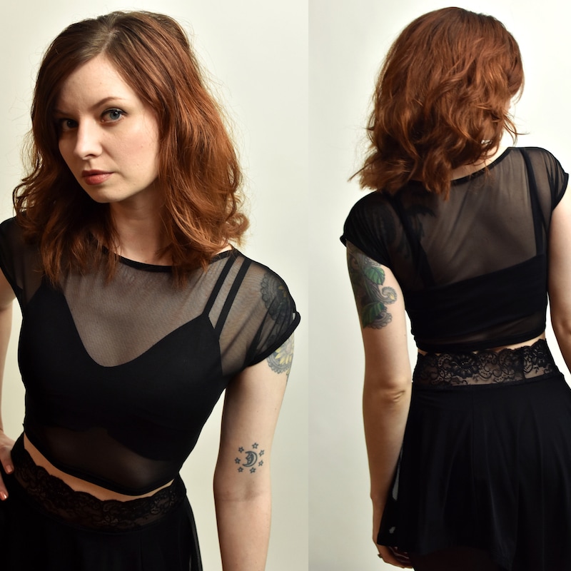 Sheer See Through Mesh Tops for Women - Etsy