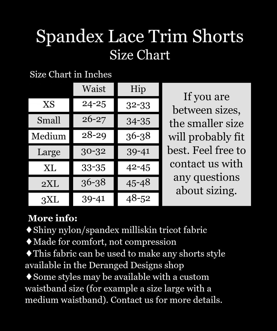 Shiny Spandex Wide Waistband Black Stretch Lace Shorts (8.5" Inseam ...