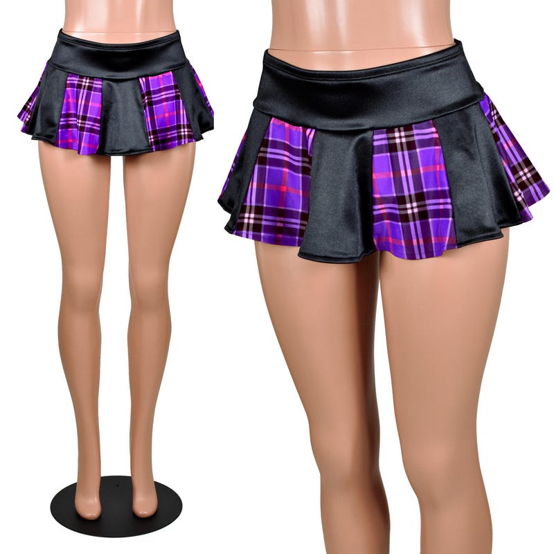 Micro Mini Skirt Plaid 2x - Etsy