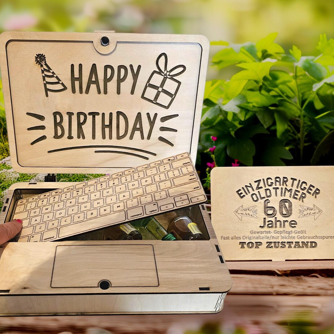 Adult Wooden Laptop, Gift Box/gift Idea/christmas/birthday/celebration ...