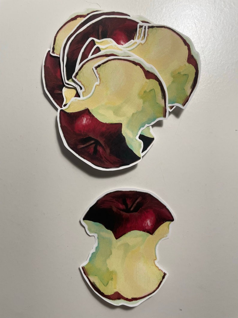The Half Eaten Apple Sticker! - Etsy