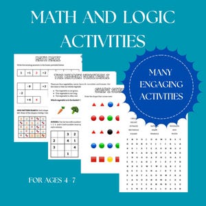 Math and Logic Puzzles, Preschool, Kindergarten, Grade 1 and 2 | Math ...