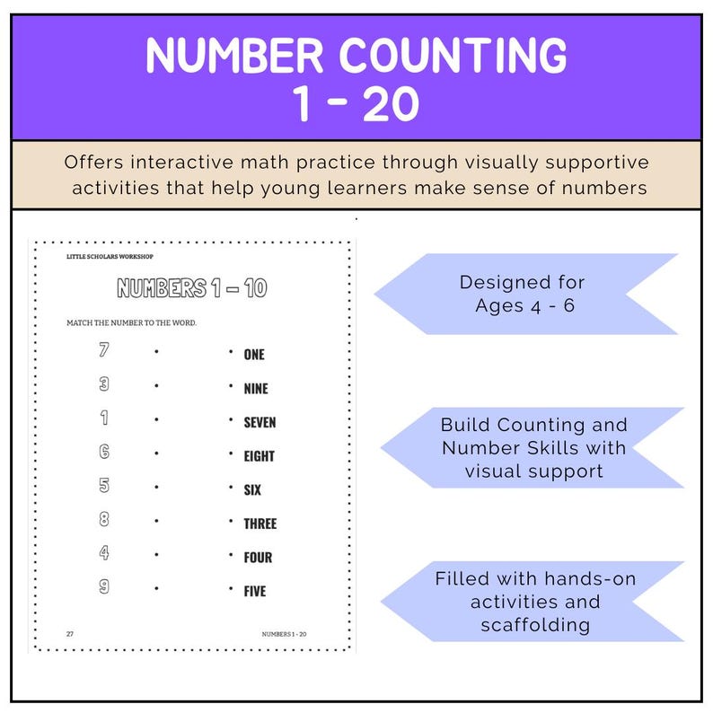 Grade 1 Math Workbook: Counting, Place Value, Number Patterns (PDF) - Etsy