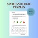 Math and Logic Puzzles, Preschool, Kindergarten, Grade 1 and 2 Math ...