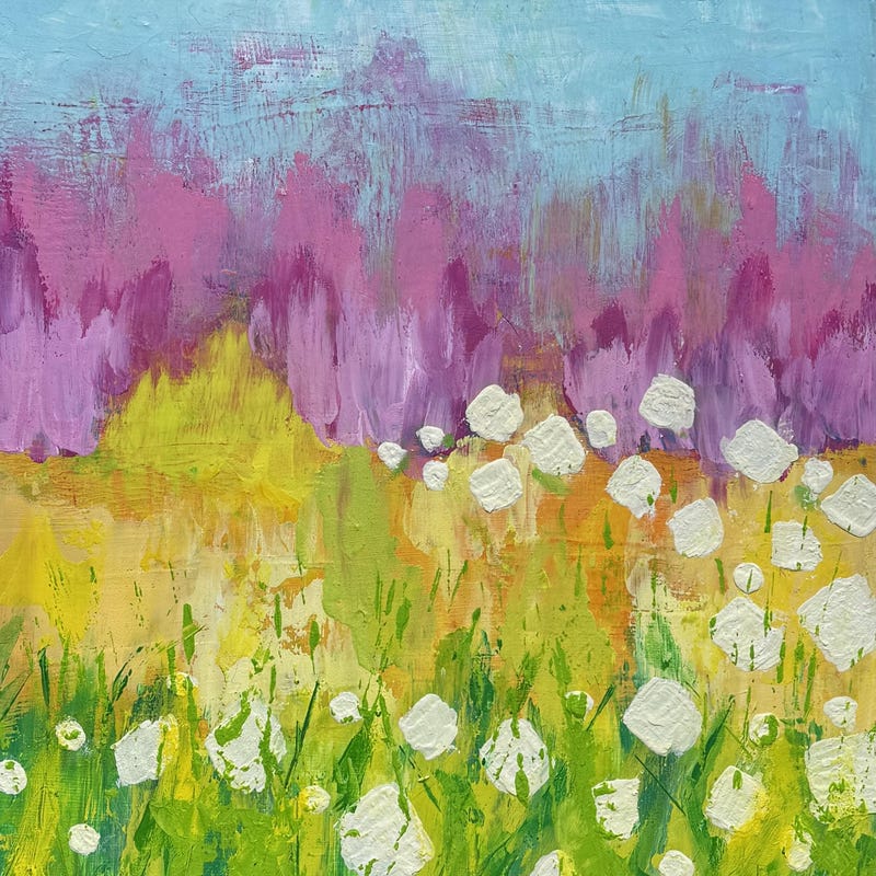 Cold Wax Flowers - Etsy