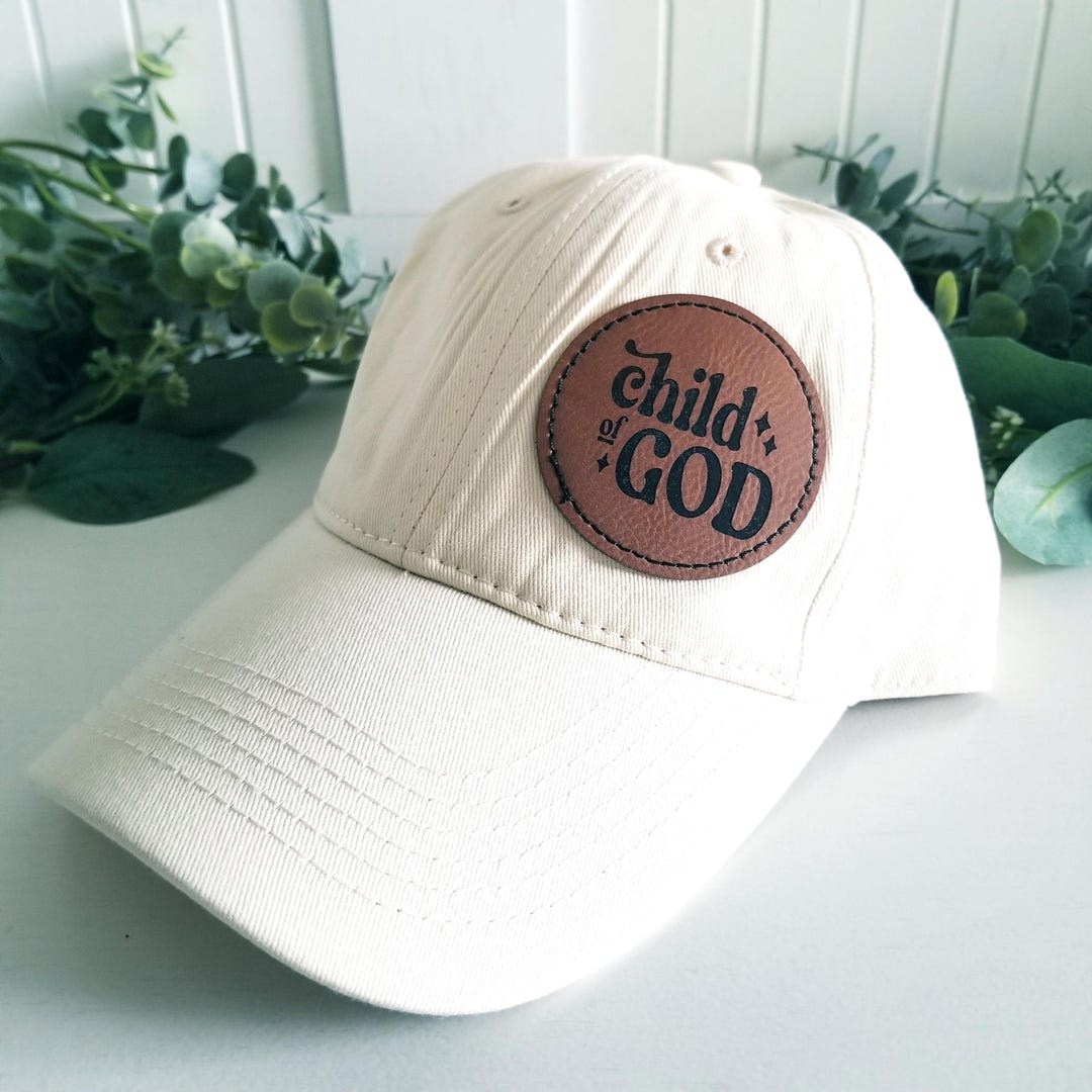 Child of God Cap. Laser Engraved Leatherette Patch Cap. Gift for Ladies ...