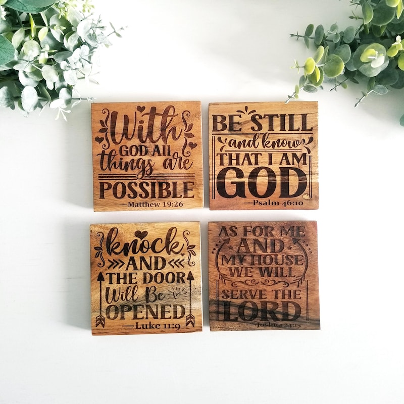 Bible Verse Coasters - Etsy