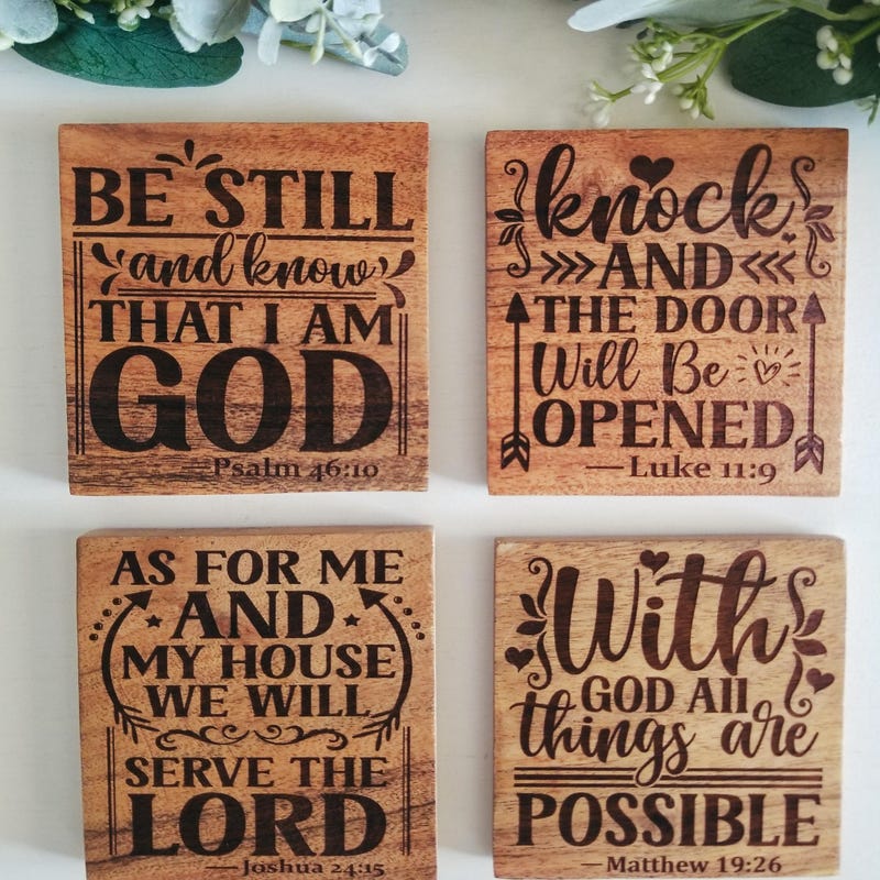 Bible Verse Coasters - Etsy