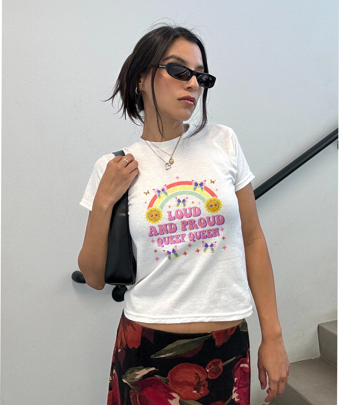 Loud and Proud Queef Queen Retro Y2K Vintage Baby Tee Funny Adult Humor ...