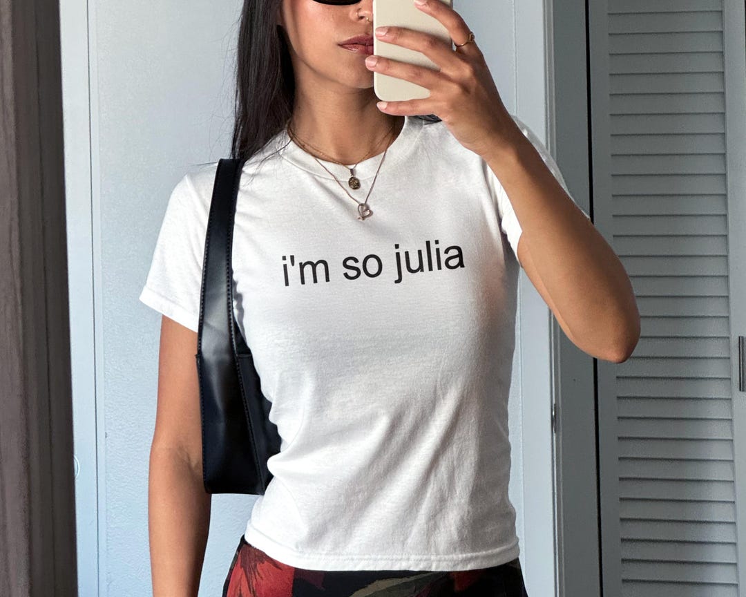 I'm so Julia Baby Tee Brat Style Y2K Shirt for Girls Retro 360 ...