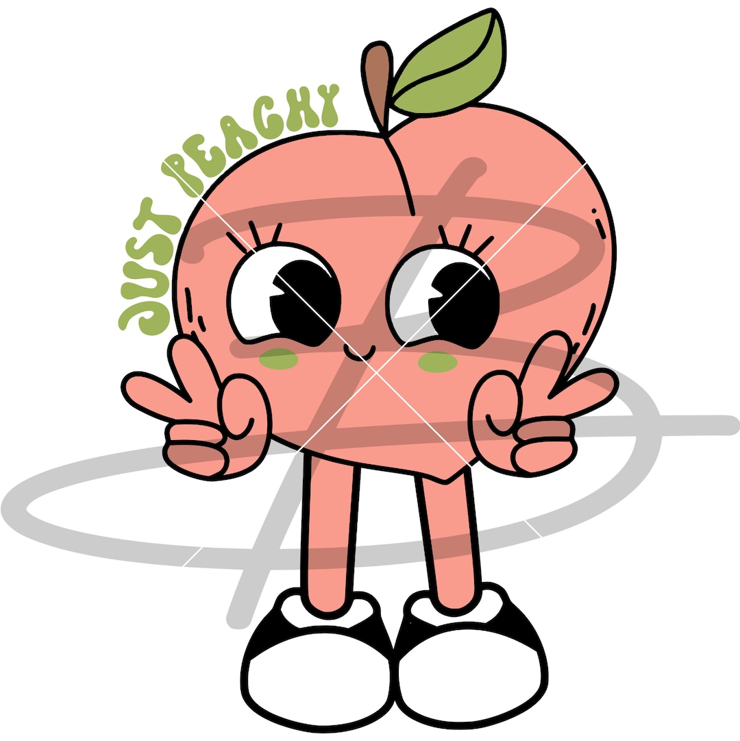 Just Peachy Smiley PNG SVG - Etsy