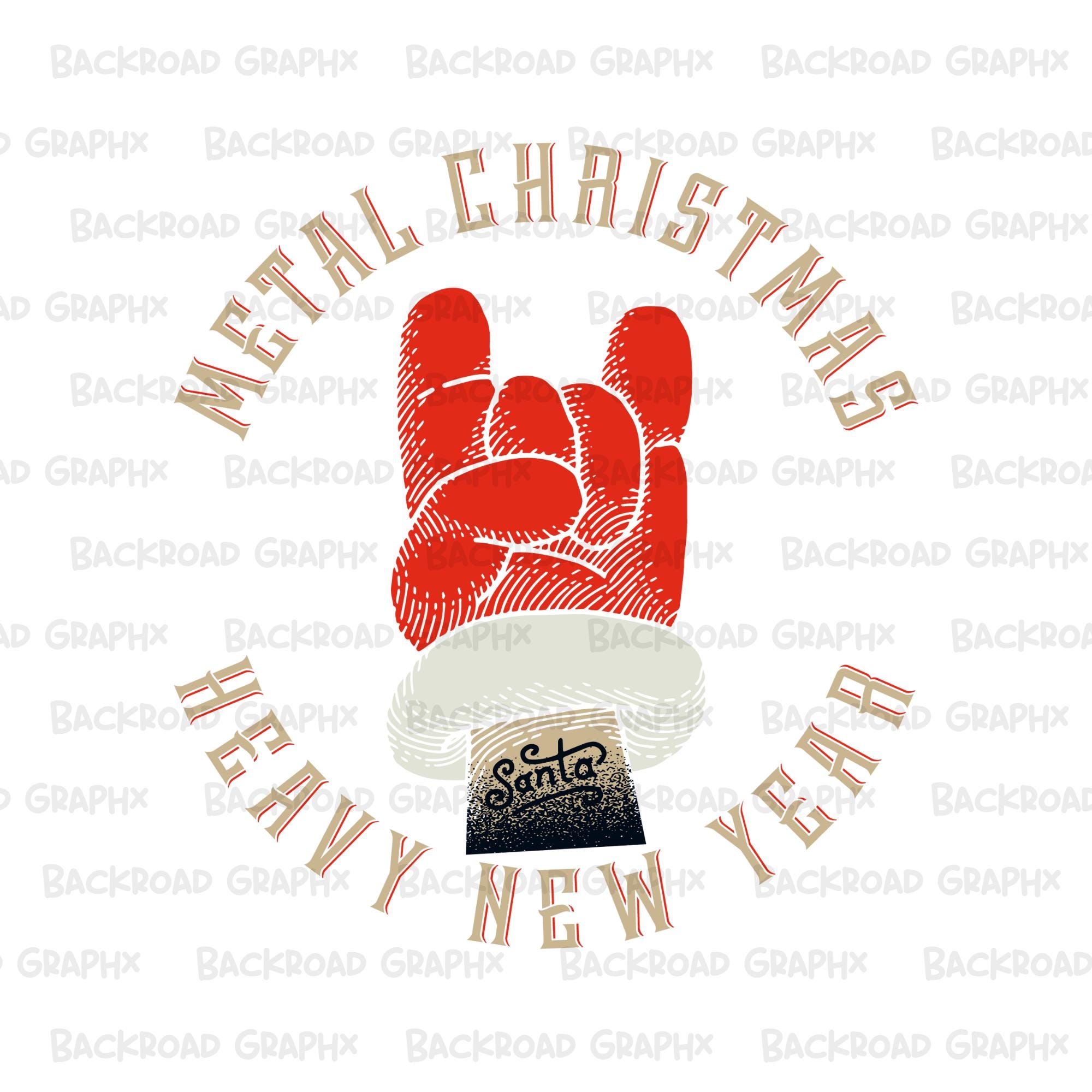 Metal Christmas, Heavy New Year PNG - Etsy
