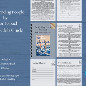 The Wedding People by Alison Espach, Book Club Guide Planner - Etsy