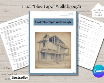 New Home Walk-through Checklist, Blue Tape Home Construction Checklist ...