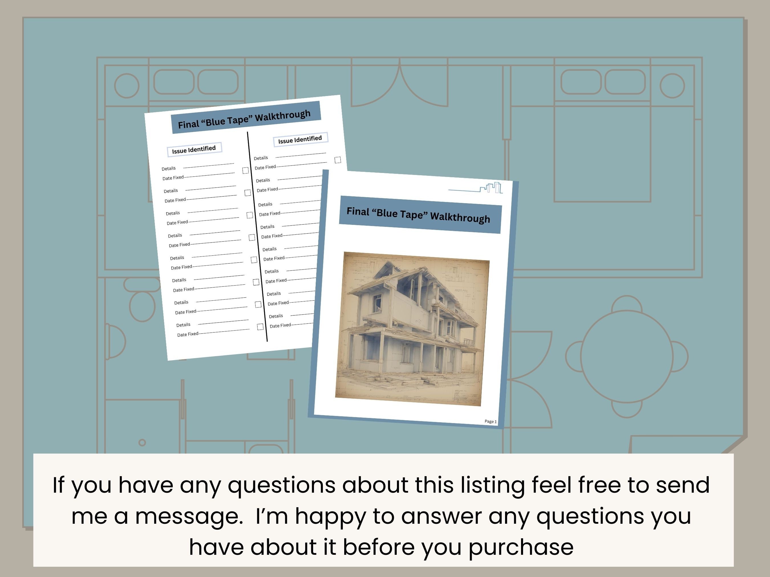 Construction Checklist | New Home Blue Tape Walkthrough Checklist ...