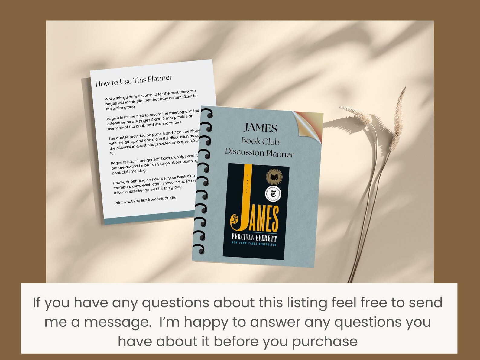 James by Percival Everett, Bookclub Guide Planner - Etsy