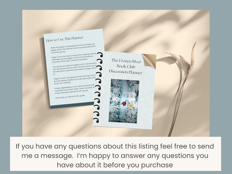 The Frozen River by Ariel Lawhon, Book Club Guide Planner - Etsy