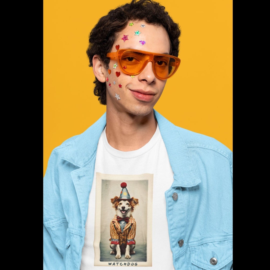 Clowncore Tshirt, Dog in Clown Costume, Kidcore, Unisex Shirt ...