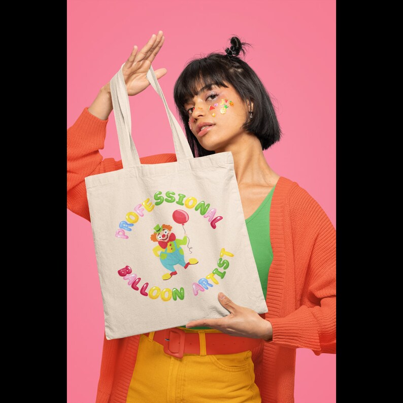 Clowncore Kidcore Tote Bag, Circus Theme Shoulder Bag, Bold Statement ...