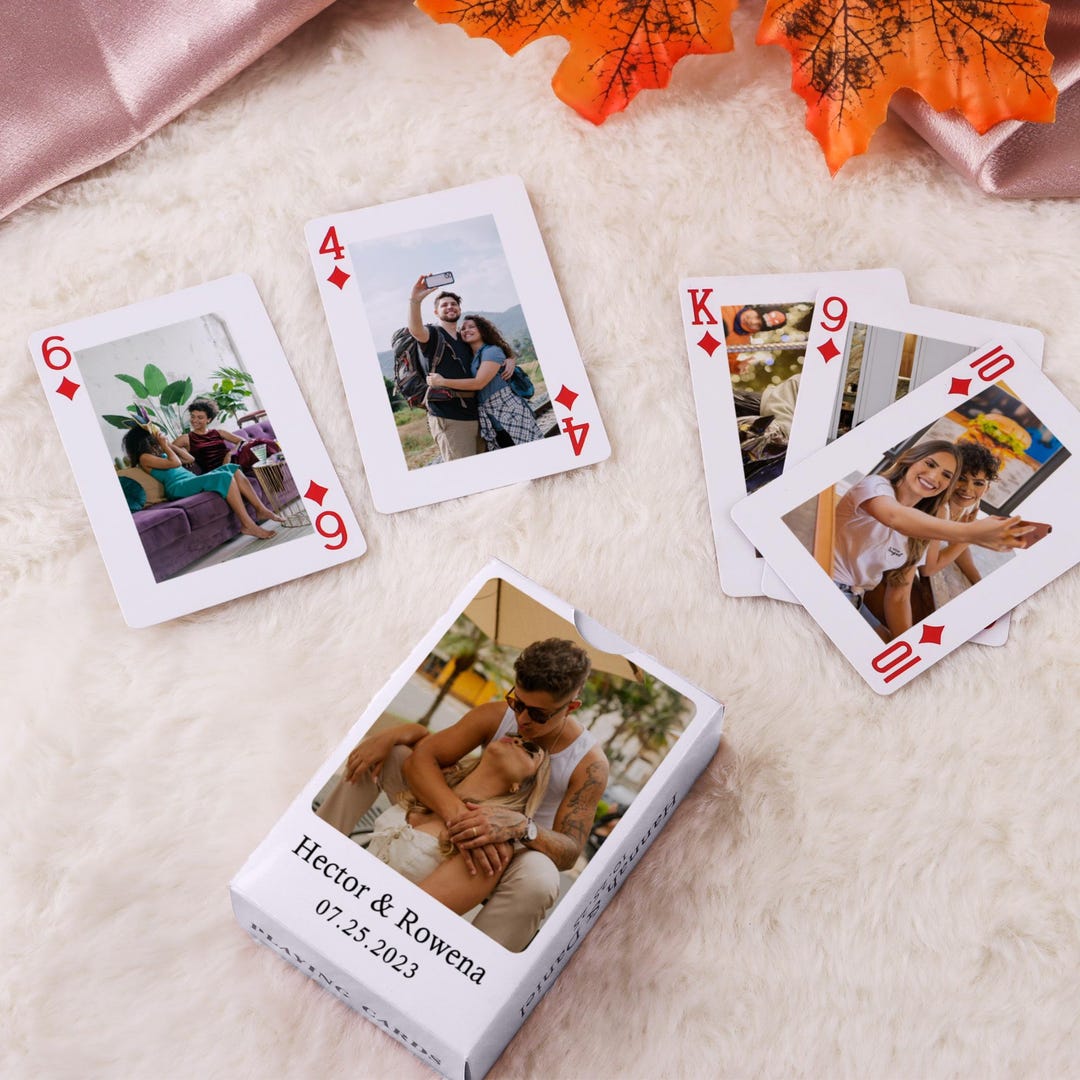 Custom Couple Playing Cards, Wedding Photo Album Cards, Gifts for ...