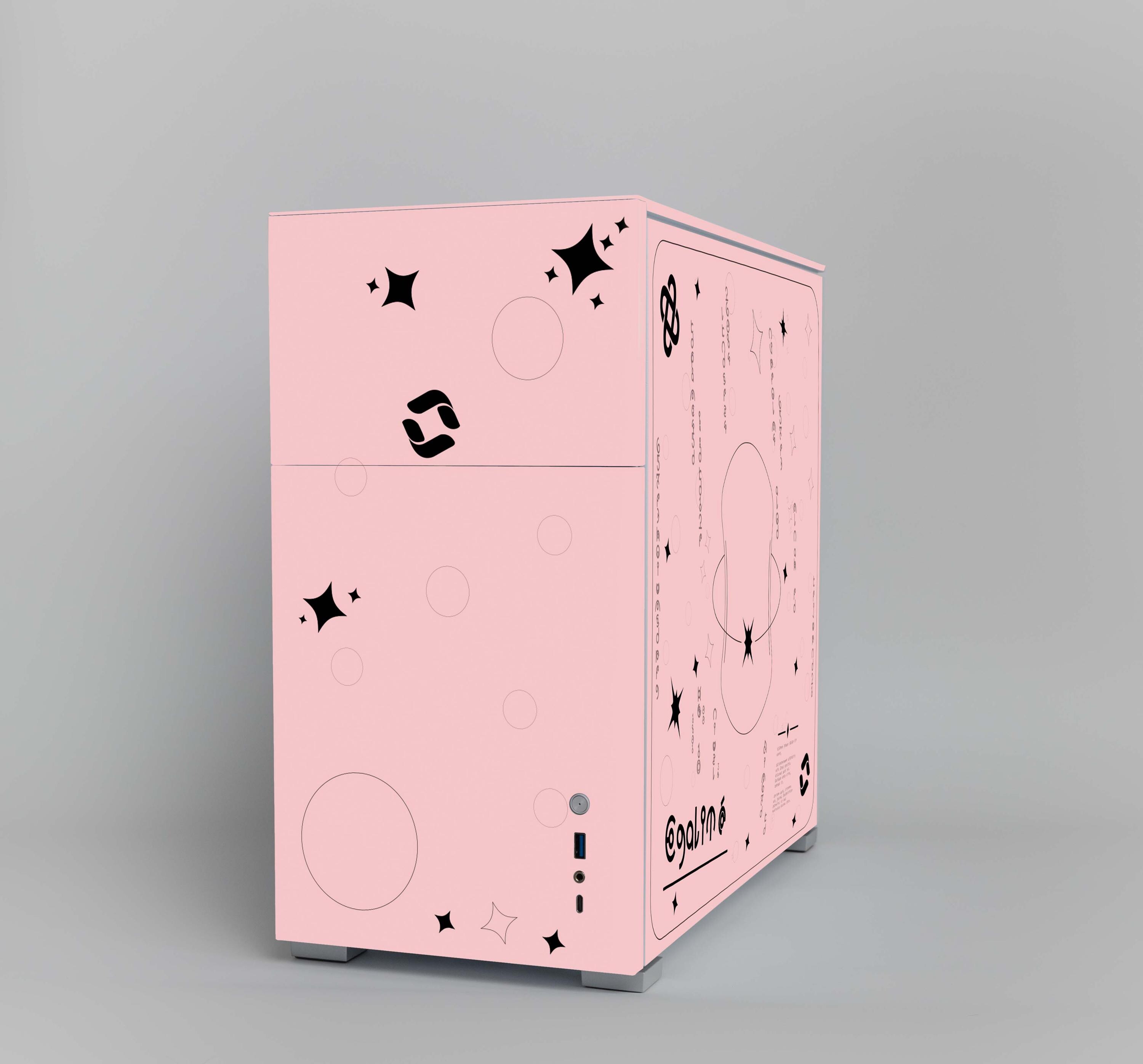 PC Case, Jonsho D31 STD, Pastel Pink Color - Etsy