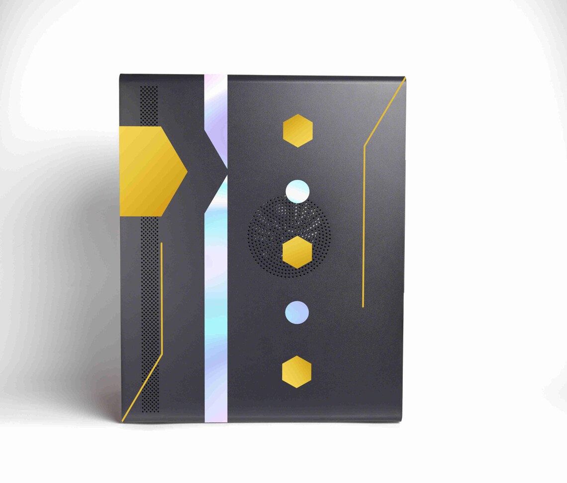 PC Case, Tacen ENSIS, Cyber, Holographic, Aesthetic, Futuristic, Black ...