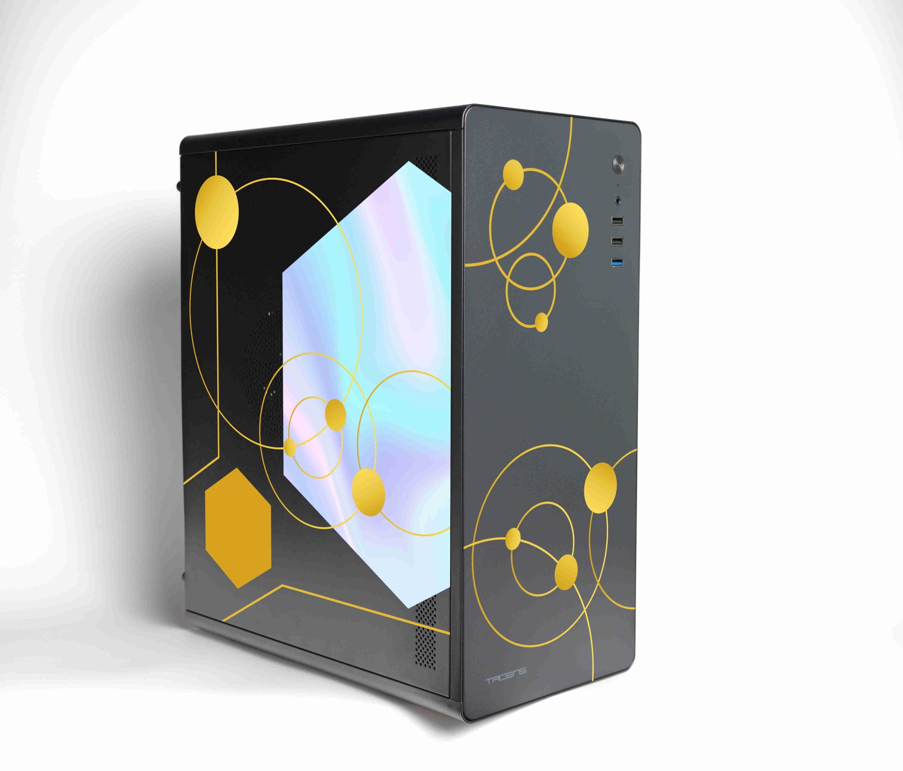 PC Case, Tacen ENSIS, Cyber, Holographic, Aesthetic, Futuristic, Black ...