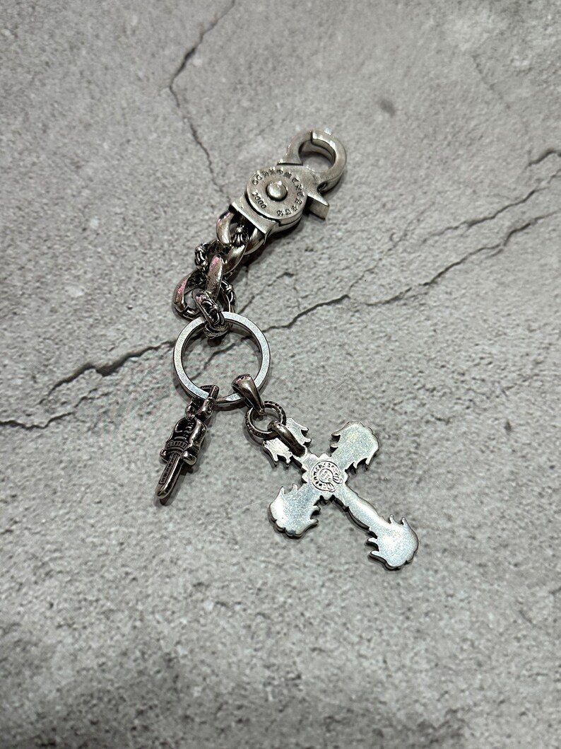 Gothic Keychain,hrome Heart Dice Keychain,chrome Hearts Style Design ...