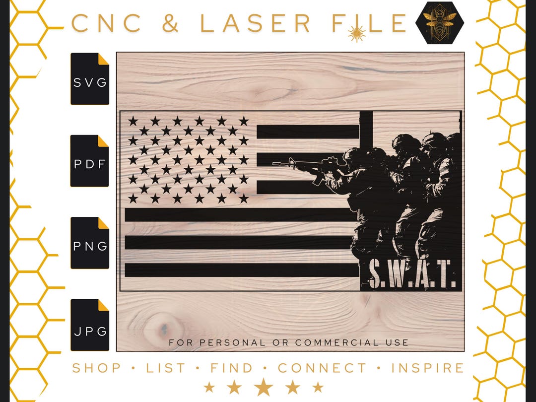 SWAT Stacked Formation American Flag | Military Stacked Formation Flag ...