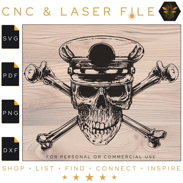 Skull and Crossbones Dxf - Etsy