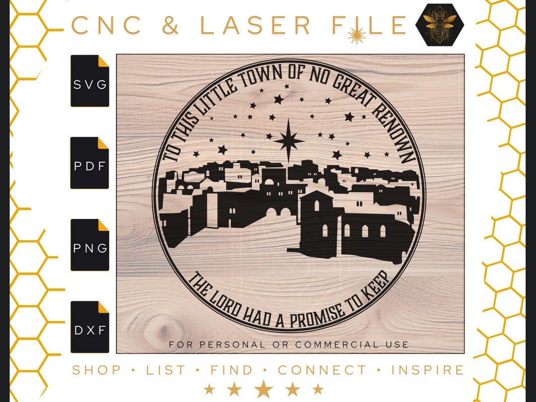 Bethlehem Sign SVG | Little Town of Bethlehem | Nativity Svg | Vector ...